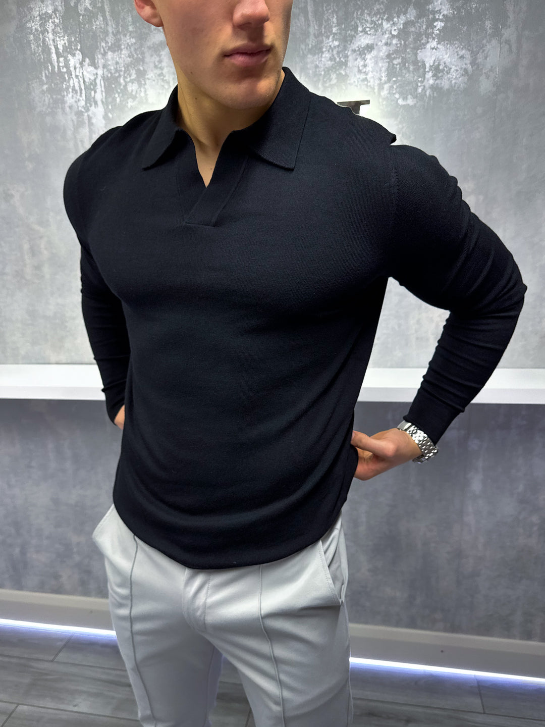 Cuban Collar Polo Shirt - Khaki – Cali-clothing.com